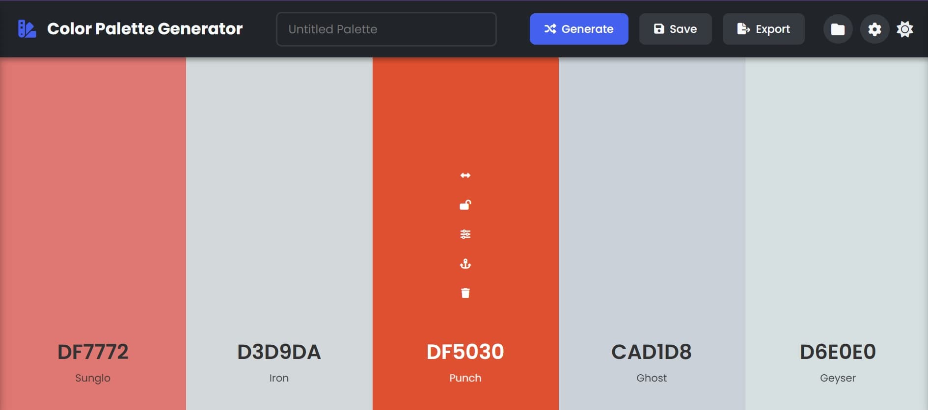 Hex Color Palette Generator