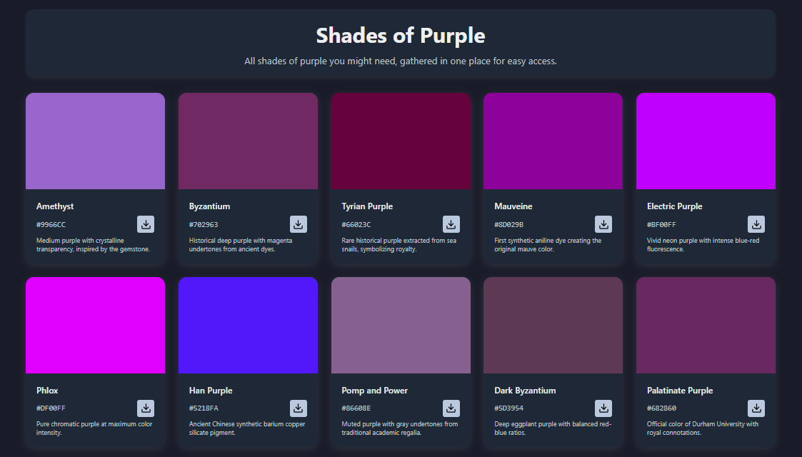 300+ Different Shades of Purple with Names, Meaning, HEX (2025 Edition)